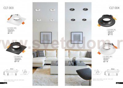 Светильник встроенный Crystal Lux CLT 004C1 WH (1400/163): купить в ...